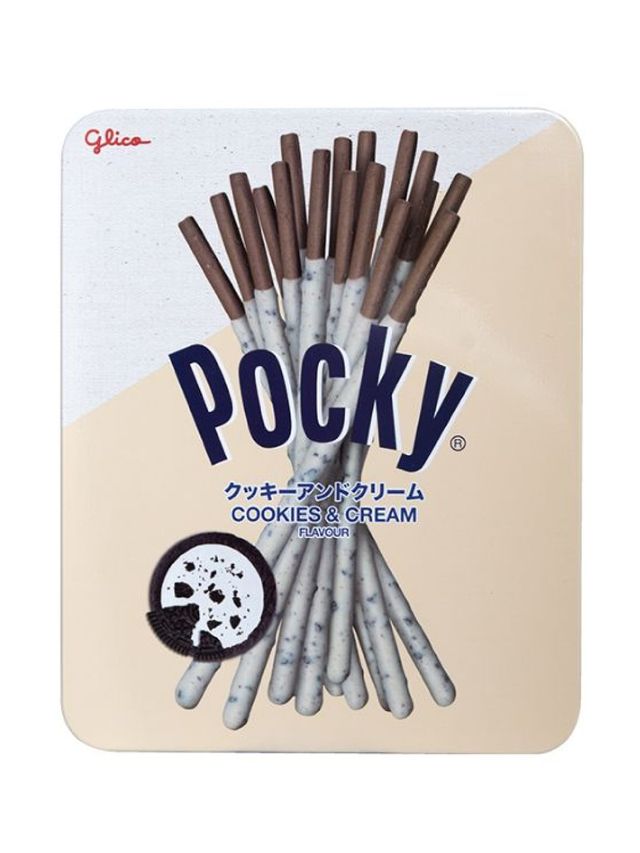 Pocky Cookies and Cream 6s with Free Tin Can | edamama